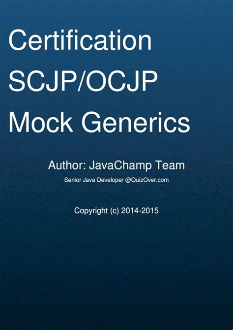 Pdf Scjp Mock Exams By Javacham Learning And Certification Social