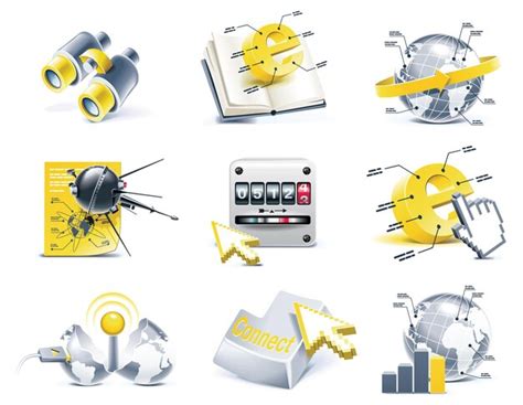 premium vector vector white computer icon set