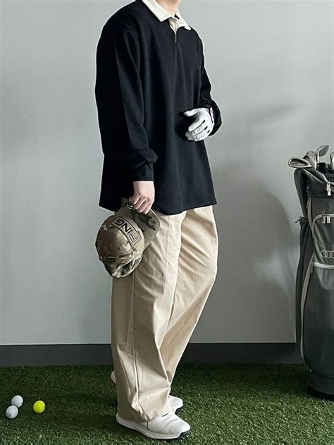 핫딜 클라임미 남성 골프 배색 카라 티셔츠 남자 봄 가을 골프웨어 라운딩 긴팔 골프복 오버핏 카라티 딜팡 골프용품 전문쇼핑몰