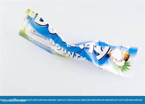 Crumpled Bounty Chocolate Bar Wrapper Editorial Image Image Of Eating White 274617615