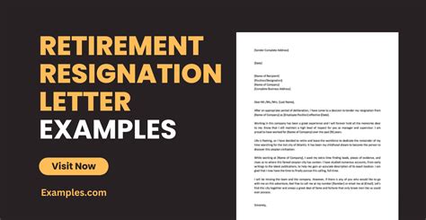Retirement Letter Vs Resignation Letter