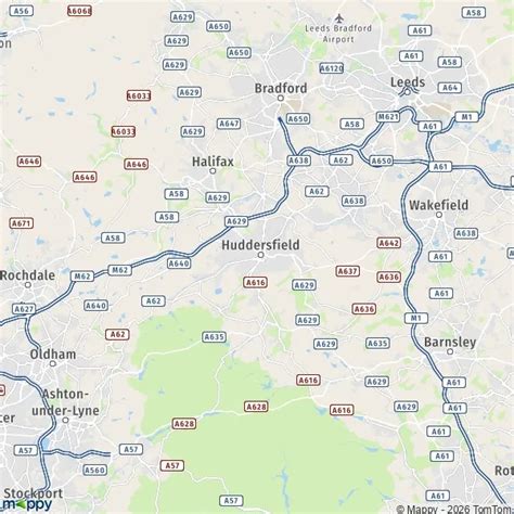 Map Of Kirklees Map Of Kirklees And Practical Information Mappy