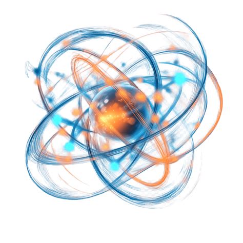 Artistic Glow Of Atomic Energy Representation Atomic Structure