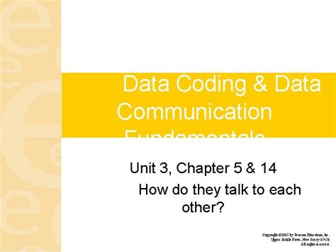 Data Coding Data Communication Fundamentals Unit 3 Chapter