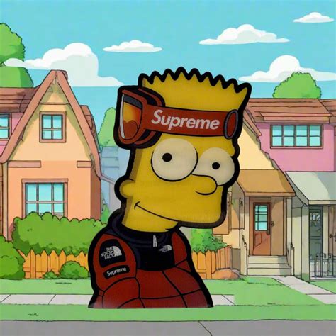 Supreme Bart Simpson 2d Sticker Unvs1 Unvs1