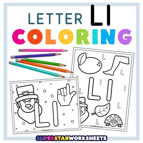 Letter L Coloring Pages Superstar Worksheets