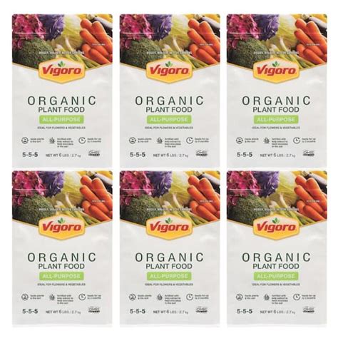 Vigoro 6 Lb Organic All Purpose Plant Food 5 5 5 6 Pack P0001cs