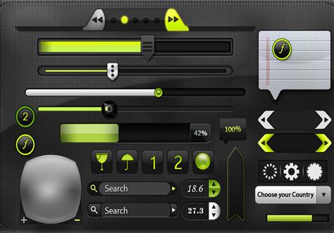 Photoshop Psd Dark Ui Pack Free Brushes 5 405 Free Downloads