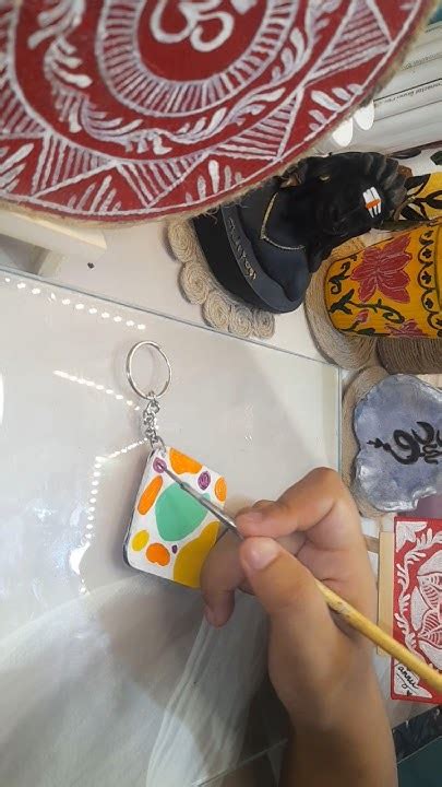 Mdf Keychain Diy🎨 ️ Shorts Mdf Keychain Easy Art Acrylic