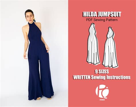 Elegant Panelled Jumpsuit Sewing Pattern Wedding Overall Pattern For