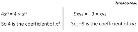 What Is The Coefficient Of A Term In An Expression Teachoo