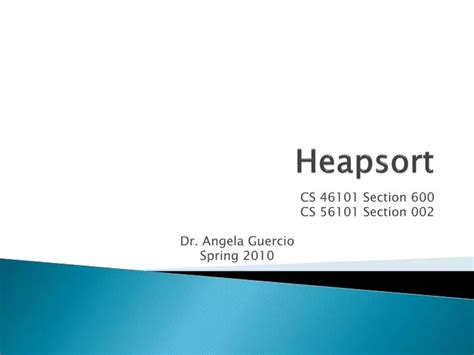 Ppt Heapsort Powerpoint Presentation Free Download Id2468458