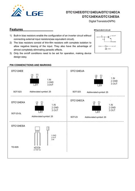 Original Transistor Npn Dtc124 Dtc124esa C124 To 92 New Pdf Consumer Electronics