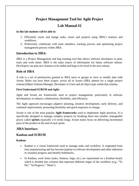 scd lab 3 manual jira pdf scrum software development agile