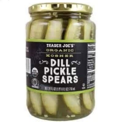 Trader Joes Organic Kosher Dill Pickle Spears 24 Fl Oz Pk2 926 Ebay