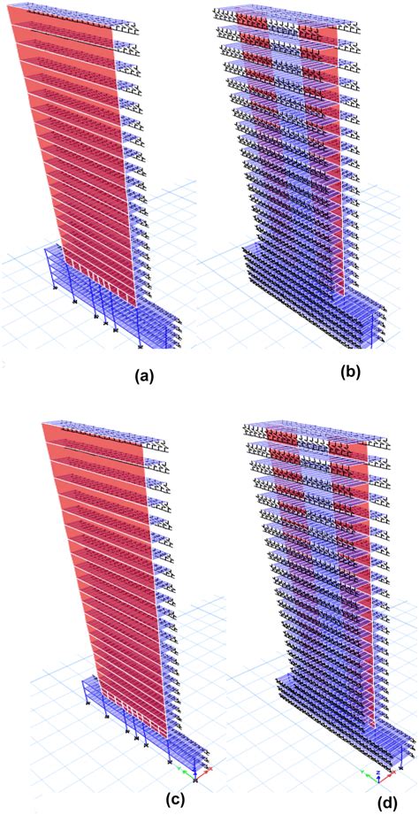 Finite Element Models Of Frames A Exterior Frame At Axis ‘a For The