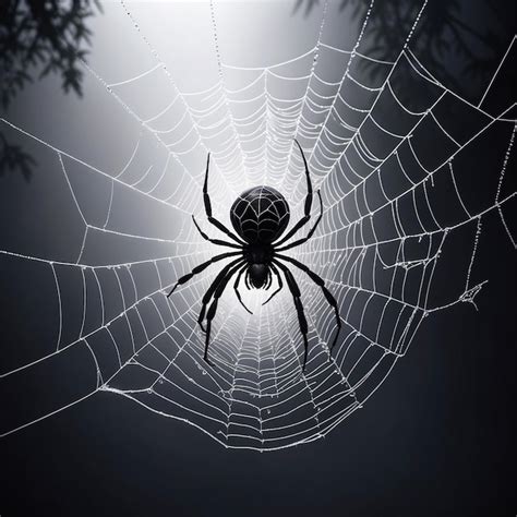 Intricate Spider Web In Forest Clearing Generated By Ai Premium Ai Generated Image