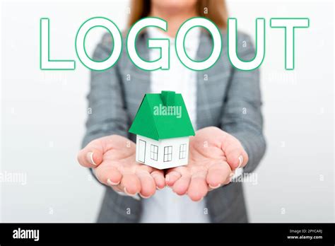 Text Showing Inspiration Logout Internet Concept Go Through Procedures To Conclude Use Of