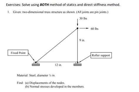 Solved Exercises Solve Using BOTH Method Of Statics And Chegg