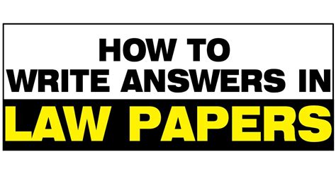 How To Write Answers In Law Papers By Cs Deepak Gajrani Youtube