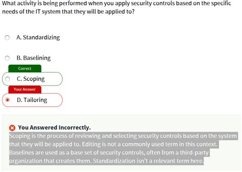 tailoring vs scoping r cissp