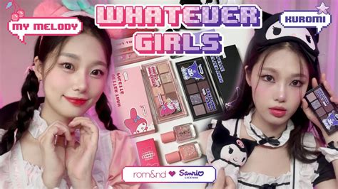 롬앤x산리오🐰 러블리 마이멜로디🎀💕vs 앙큼 쿠로미 메이크업☠️🖤 채르니chaerny Youtube