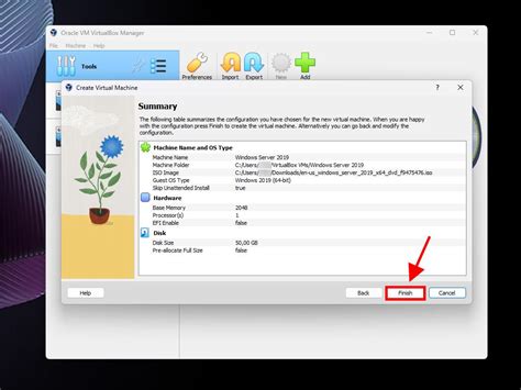 how do i install windows server 2019 on a virtual machine virtualbox