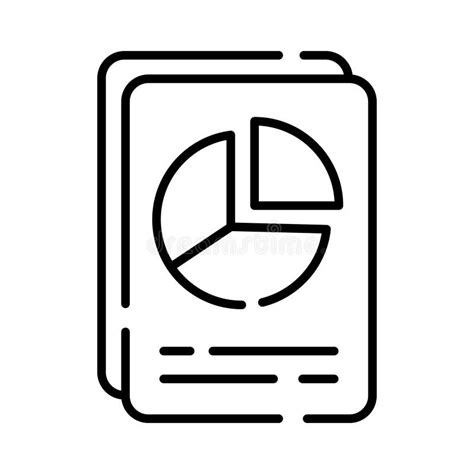 Pie Chart On Document Showing Vector Design Of Data Report In Trendy