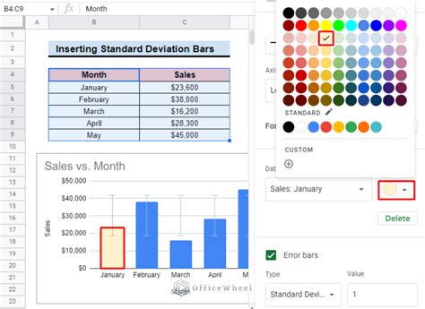 How To Add Different Standard Deviation Bars In Google Sheets