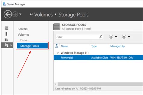 configuring storage spaces {storage pool} in windows server