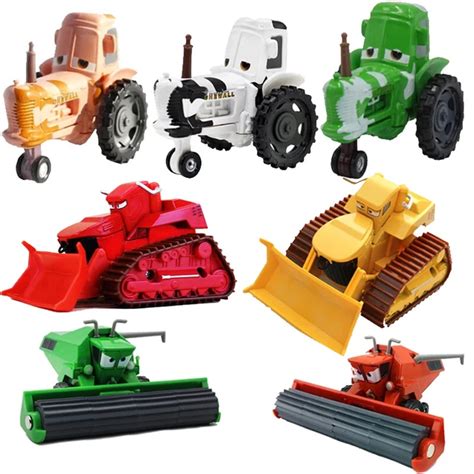 Disney Pixar Cars Frank Tractor Toon Chuy Bulldozer Toys 155 Diecast