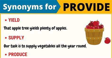 105 Synonyms For Provide With Examples Another Word For Provide