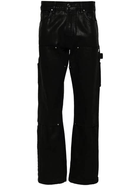 Amiri Pantalones Rectos Con Tiro Medio
