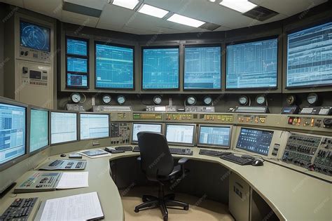 Premium Photo Nuclear Power Plant Control Room Monitoring Operations