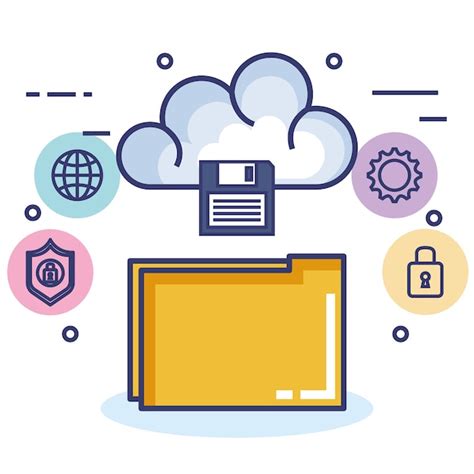 Premium Vector Cloud Computing Set Flat Icons