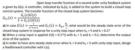 Solved Control System Theory Please Solve Clear And