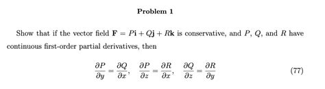 solved show that if the vector field f pi qj rk is