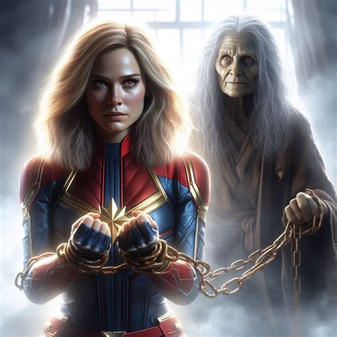 Captain Marvel chained and defeated by Kidawesome1234 on DeviantArt