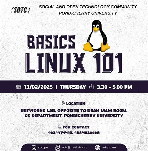 Linux101 Foss Glug Learnlinux Opensource Sotc Social And Open