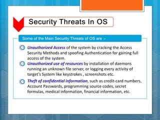 Operating System Security PPTX Operating Systems Computer Software And Applications