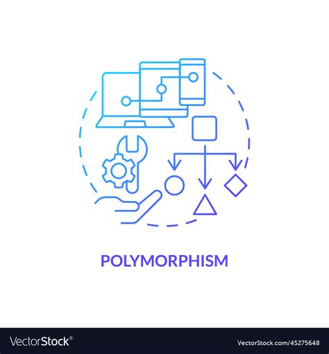 polymorphism blue gradient concept icon royalty free vector