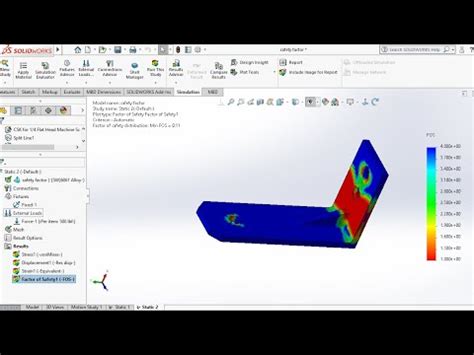 Solidworks Tutorial Stress Simulation And Factor Of Safety In