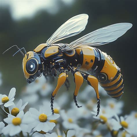 Futuristic Pollination By Robot Bees In Lush Greenhouses Stock Image Image Of Pollinate
