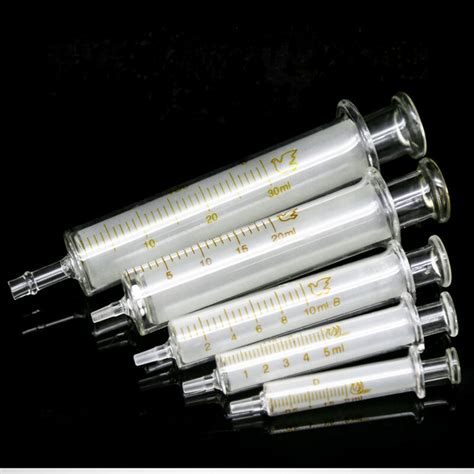 All Size 1ml To 100ml Lab Disposable Glass Injection Syringe Glass