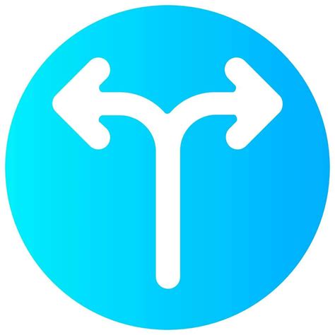 Split Arrow Vector Gradient Round Icon 26323009 Vector Art At Vecteezy