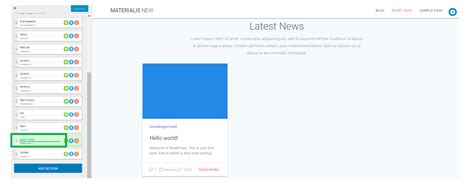 How To Add A Link On A Button To A Page Section Materialis Theme