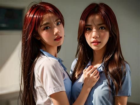 Premium Ai Image Cute School Girl Ai Generative