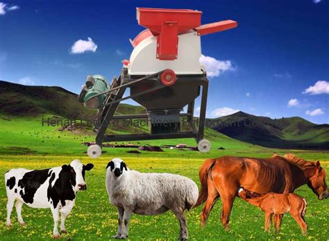 Chaff Grass Fodder Grinder Cutter Machine Grass Chopper Machine For