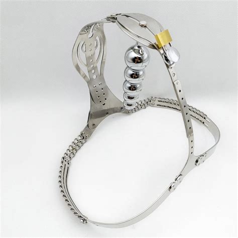 Customized Metal Chastity Belt For Women With Removable Viginal And