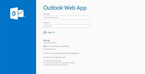 Outlook Web App Email Template Williamson